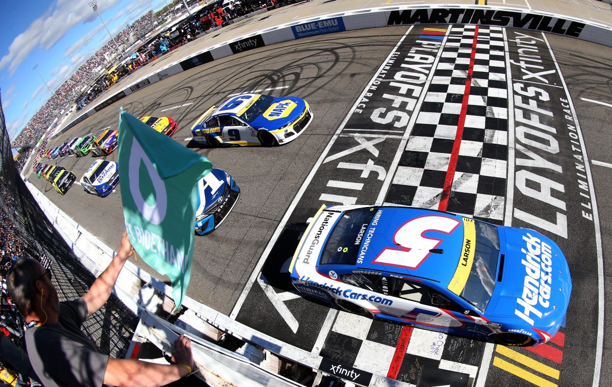 Larson wins the pole for Sunday’s Xfinity 500 (2 p.m. ET, NBC, MRN ...